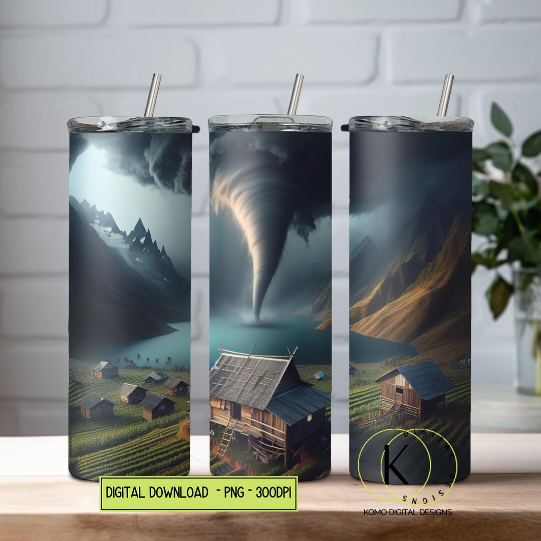 Tornado Twister Tumbler Wrap 20 Oz Skinny Tumbler Sublimation Design ...