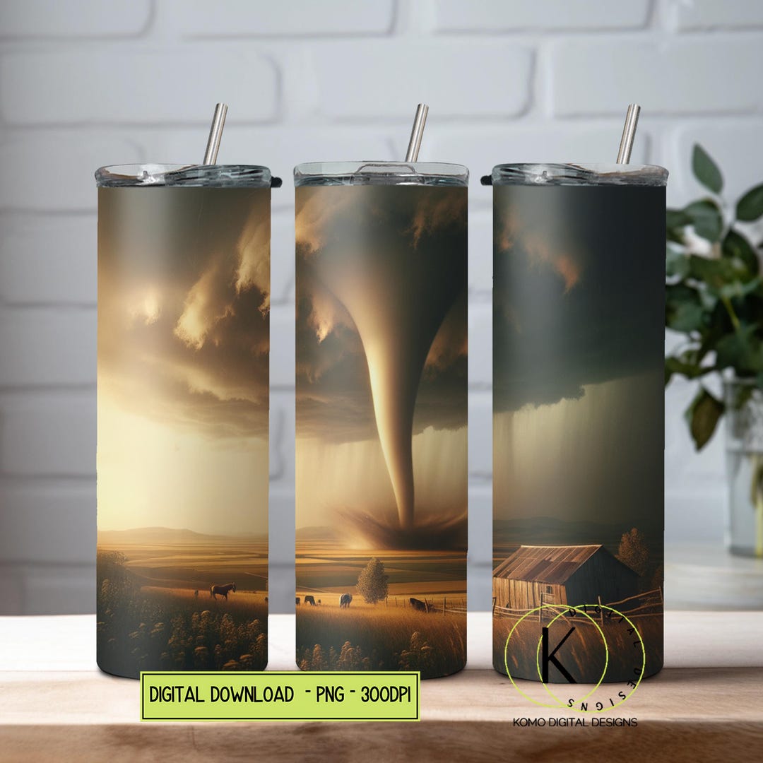 Tornado Twister Tumbler Wrap 20 Oz Skinny Tumbler Sublimation Design ...