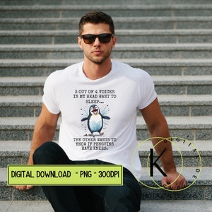 3 Out of 4 Voices in My Head, Funny Png, Cute Penguin Digital Download ...