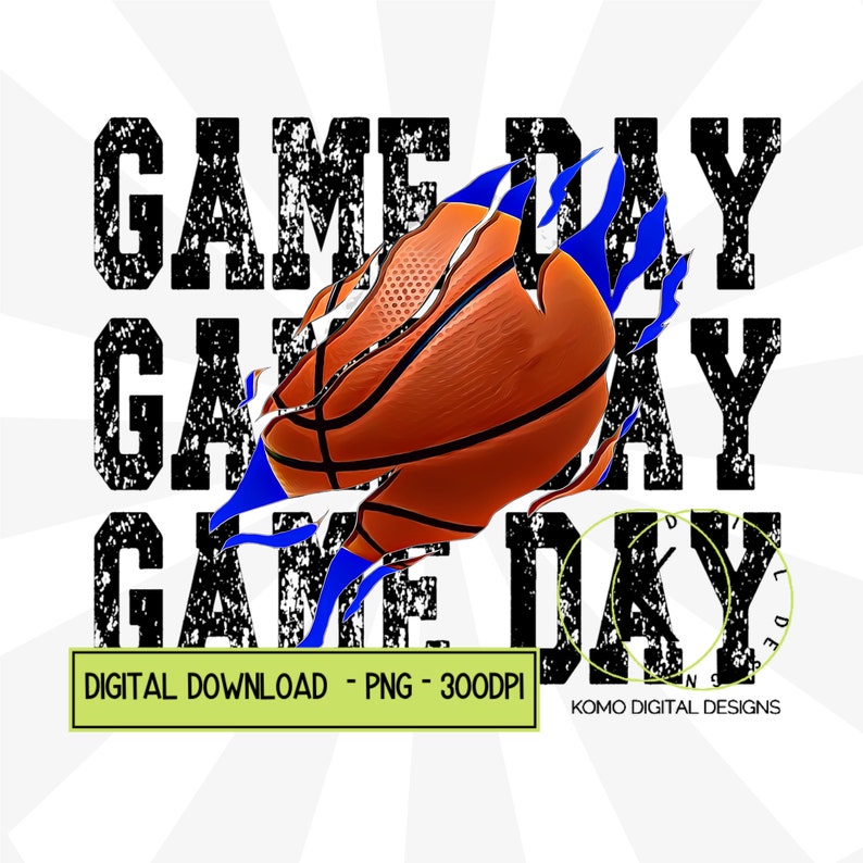 Game Day Basketball Png Distressed Basketball Sublimation Digital ...
