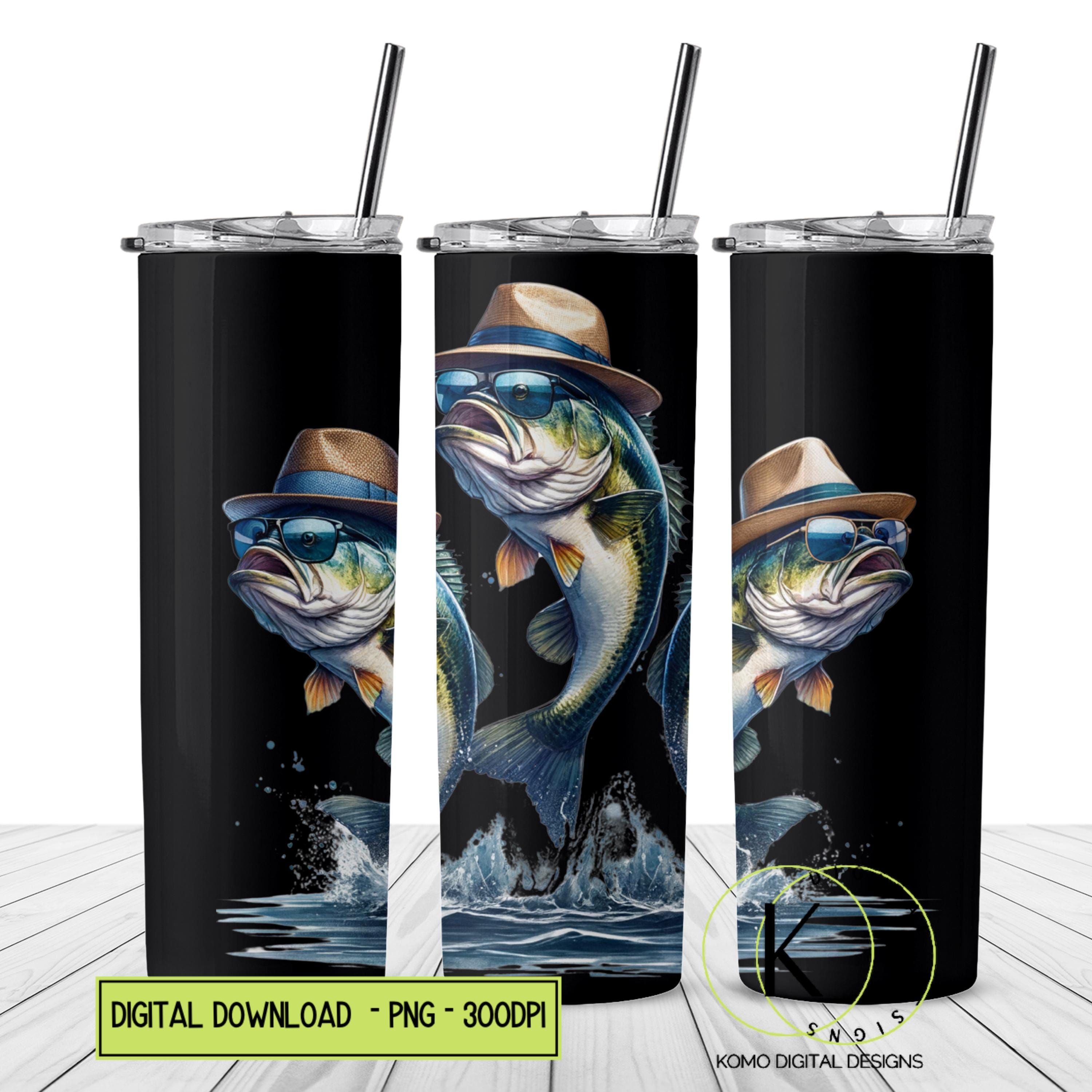 Bass Fish Sublimation PNG Fishing Father's Day Shirt Design Summer ...