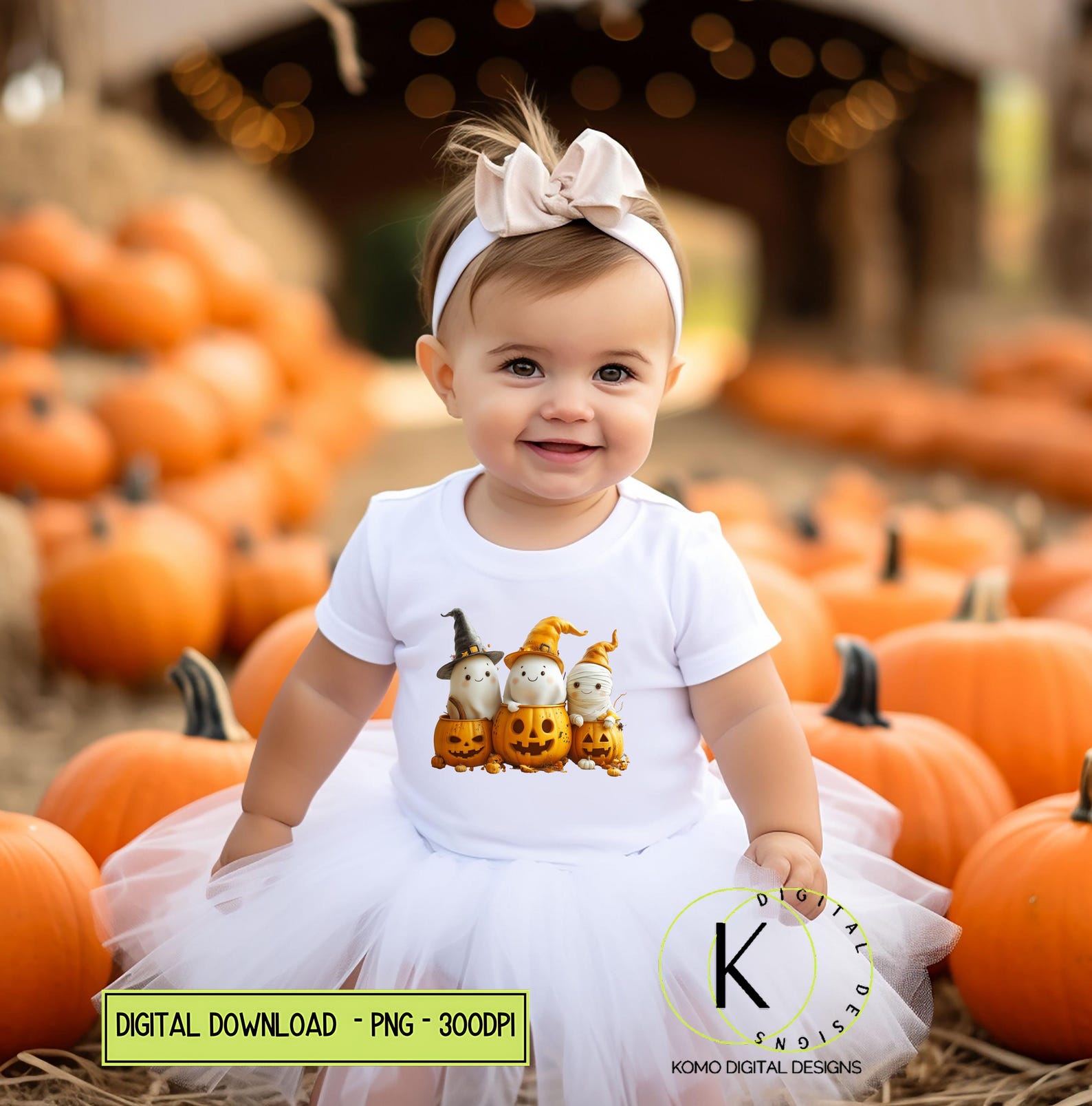 Cute Ghost Watercolor Clipart Bundle: Halloween Retro Tumbler Design ...