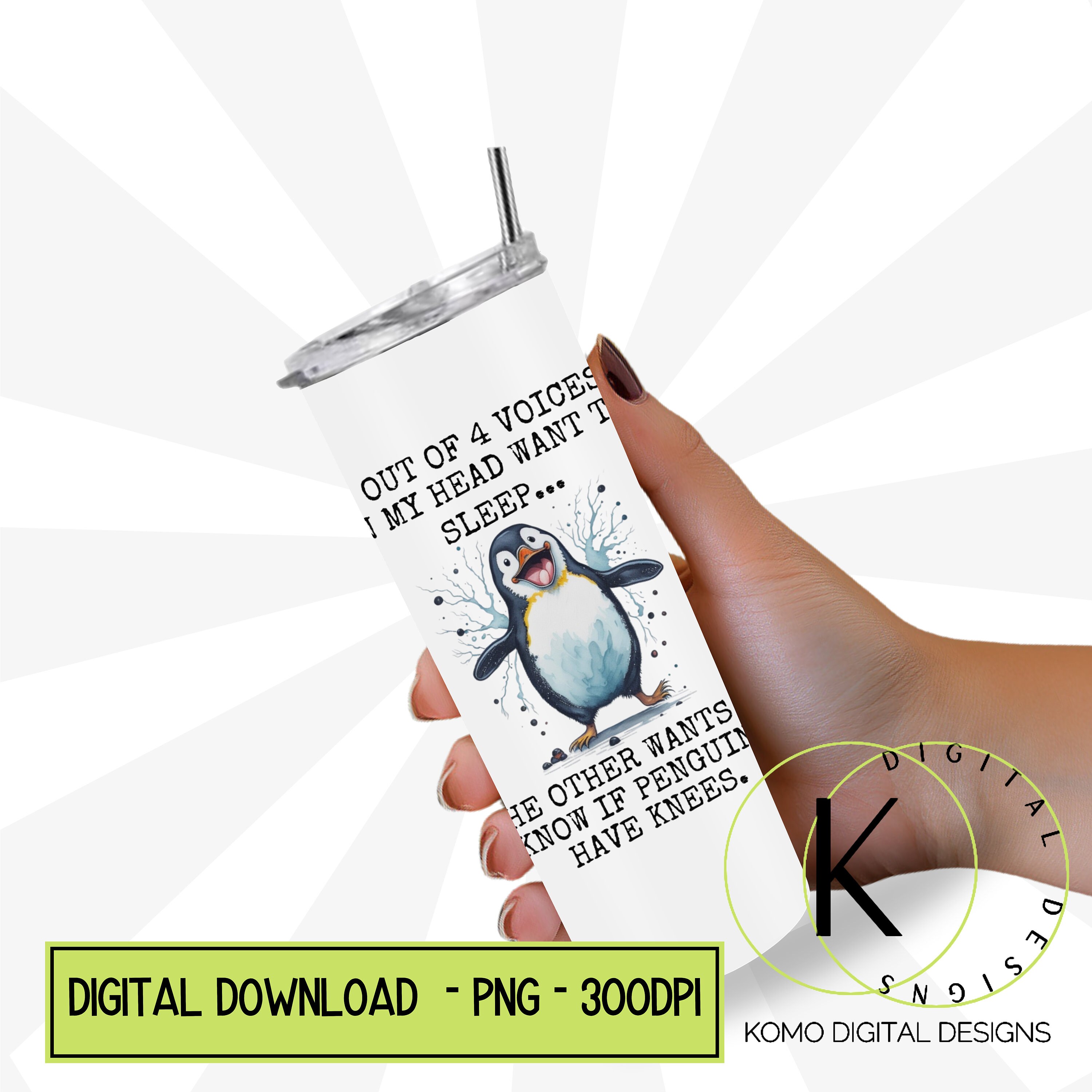 3 Out of 4 Voices in My Head, Funny Png, Cute Penguin Digital Download ...
