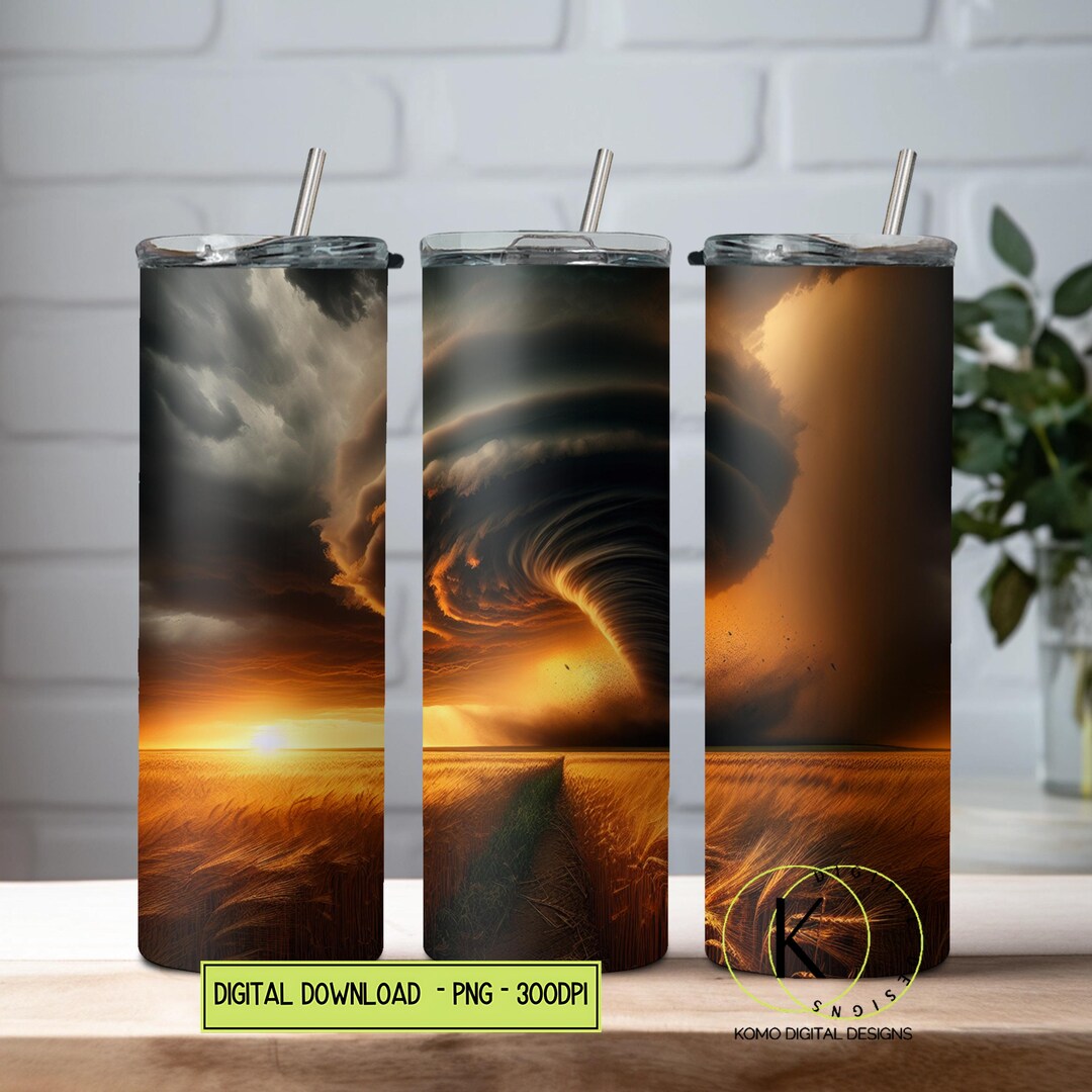 Tornado Twister Tumbler Wrap 20 Oz Skinny Tumbler Sublimation Design ...