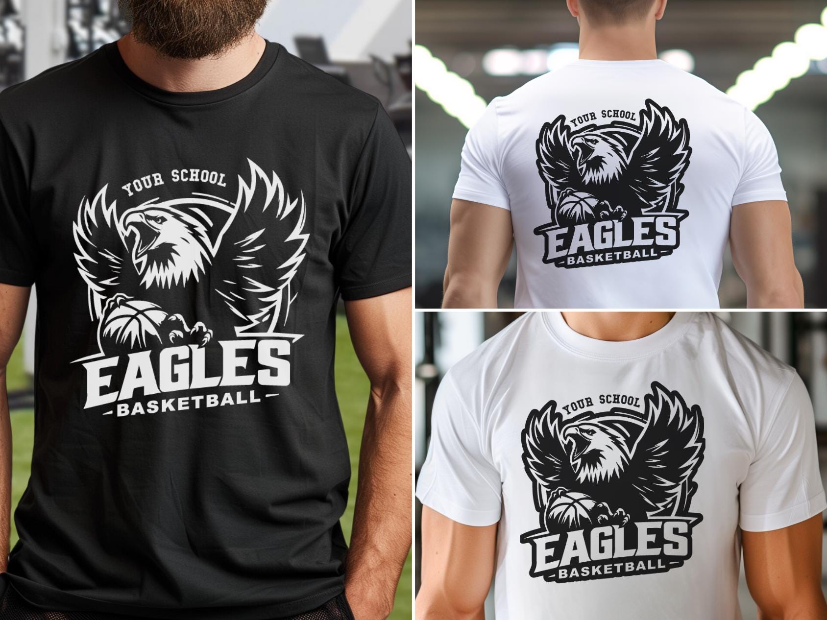 Eagles Basketball Customizable SVG, Eagles Custom Team SVG, Basketball ...