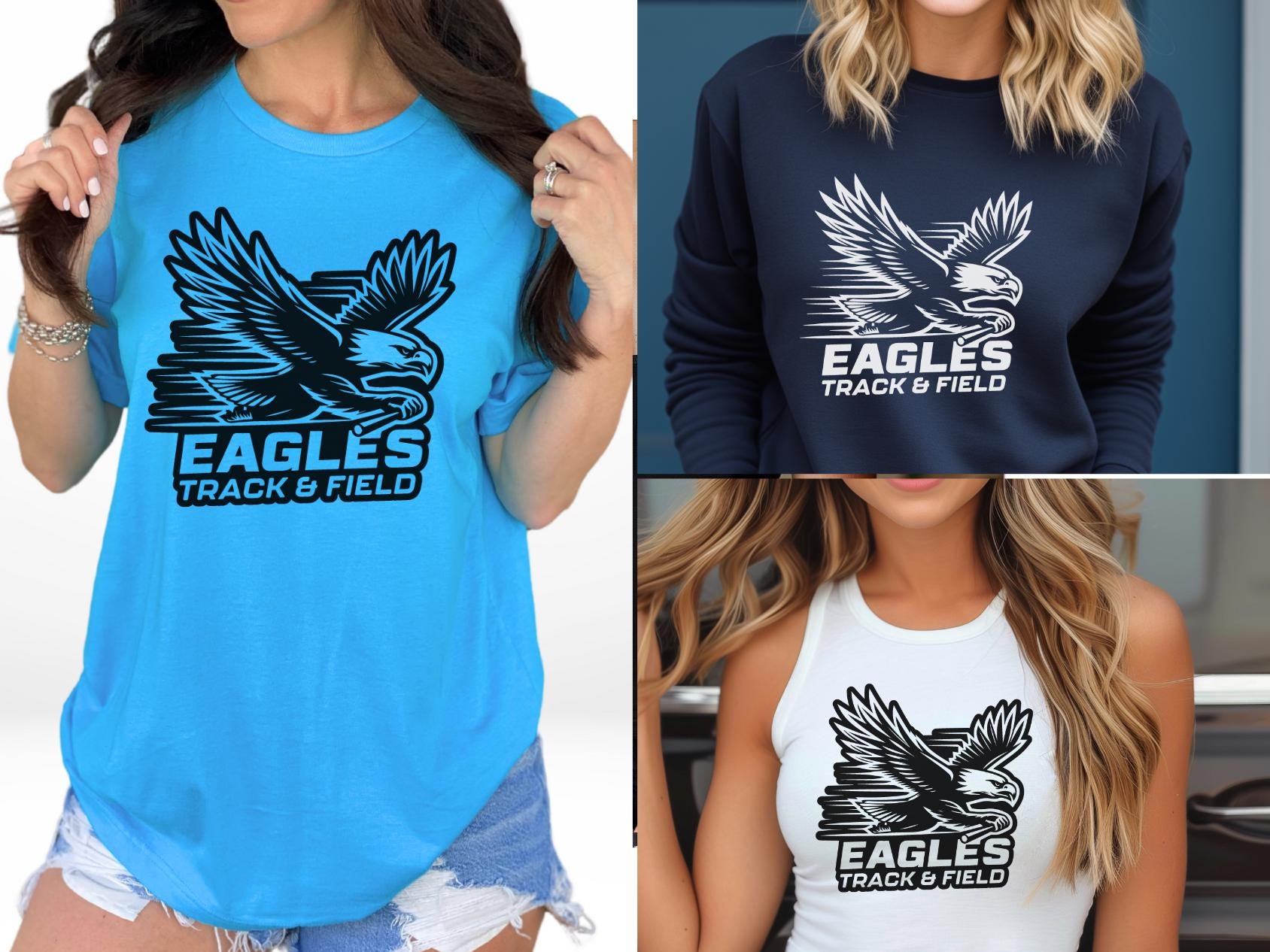 Eagles Track and Field Customizable SVG, Eagles Track and Field PNG ...