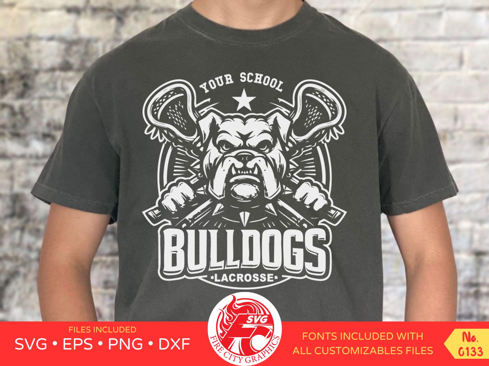 Bulldogs Lacrosse Customizable SVG, Bulldogs Lacrosse PNG, Bulldogs ...