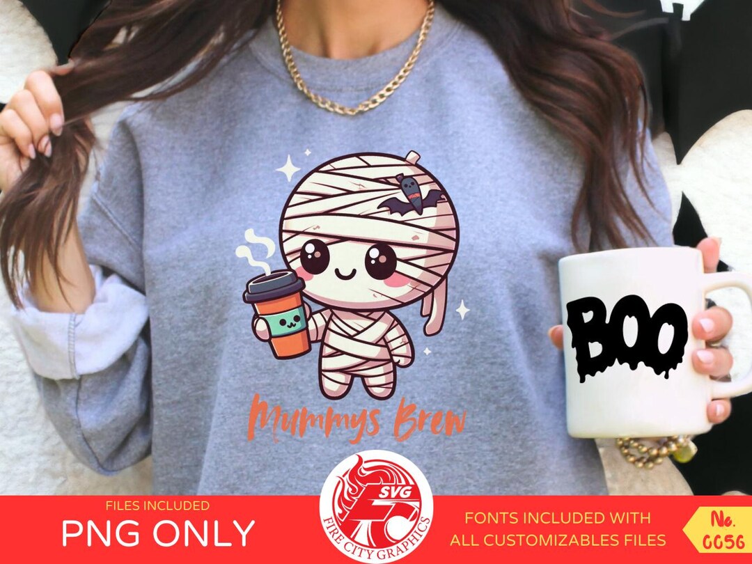 Funny Halloween PNG, Mummys Brew Png, Fall Coffee PNG, Cute Mummy ...
