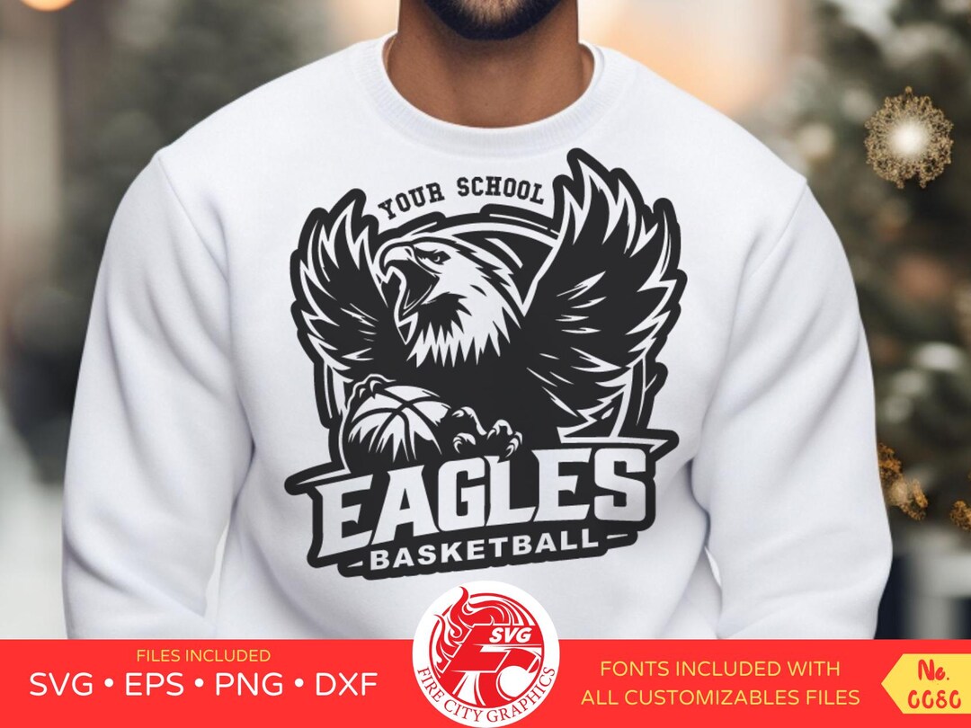 Eagles Basketball Customizable SVG, Eagles Custom Team SVG, Basketball ...