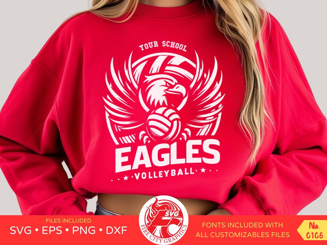 Eagles Volleyball Logo SVG, Eagles Volleyball PNG, Eagles Volleyball ...