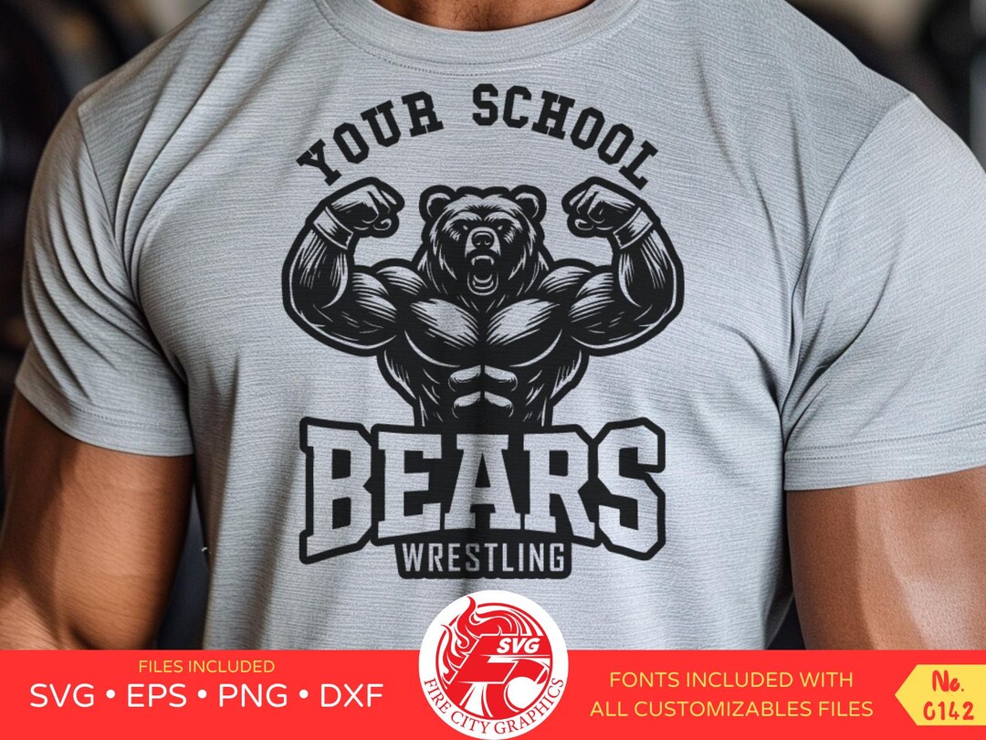 Bears Wrestling Logo SVG, Bears Wrestling PNG, Bears Wrestling for ...