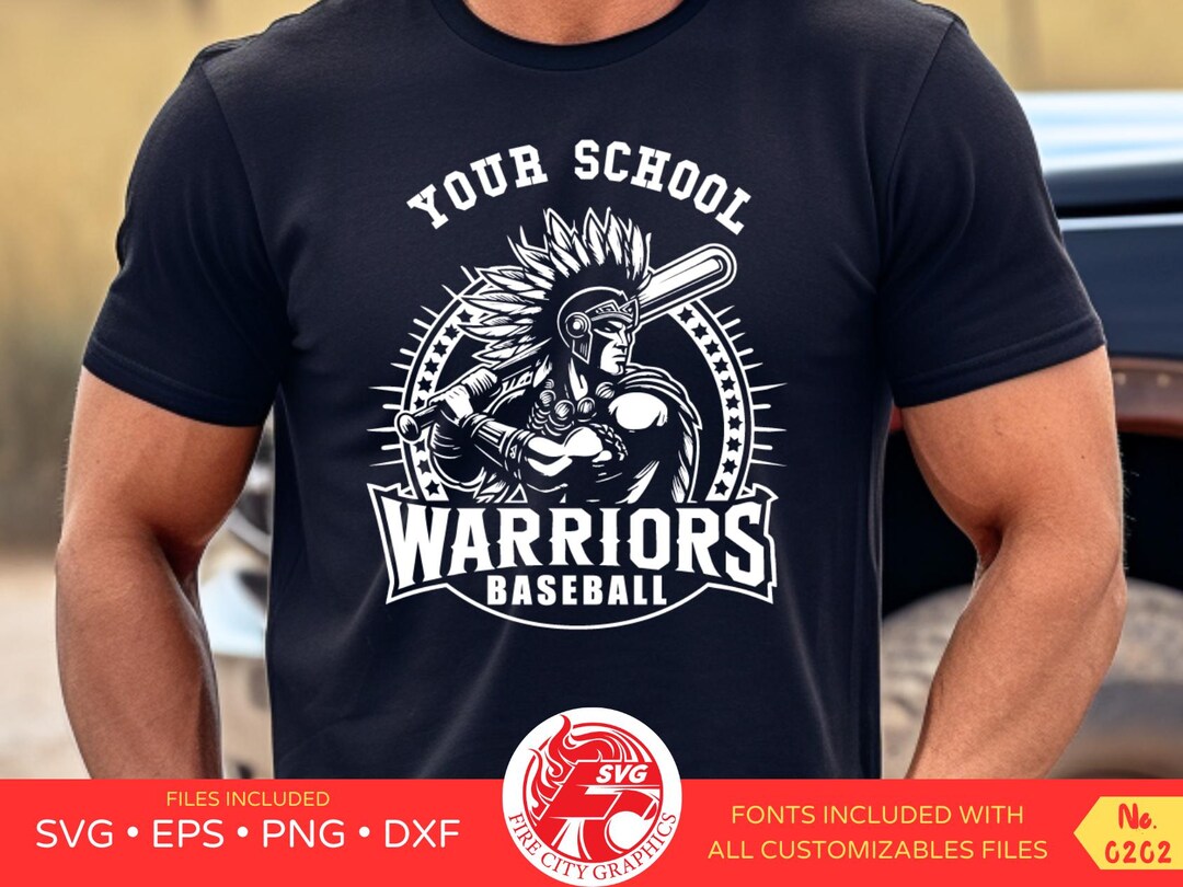 Warriors Baseball SVG: Customizable Team Mascot (digital Download) - Etsy