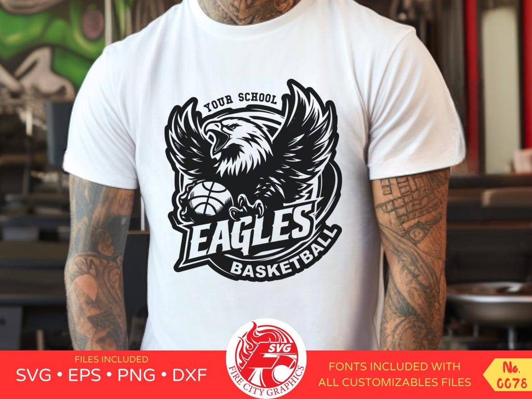 Eagles Basketball Customizable SVG, Eagles Custom Team SVG, Basketball ...