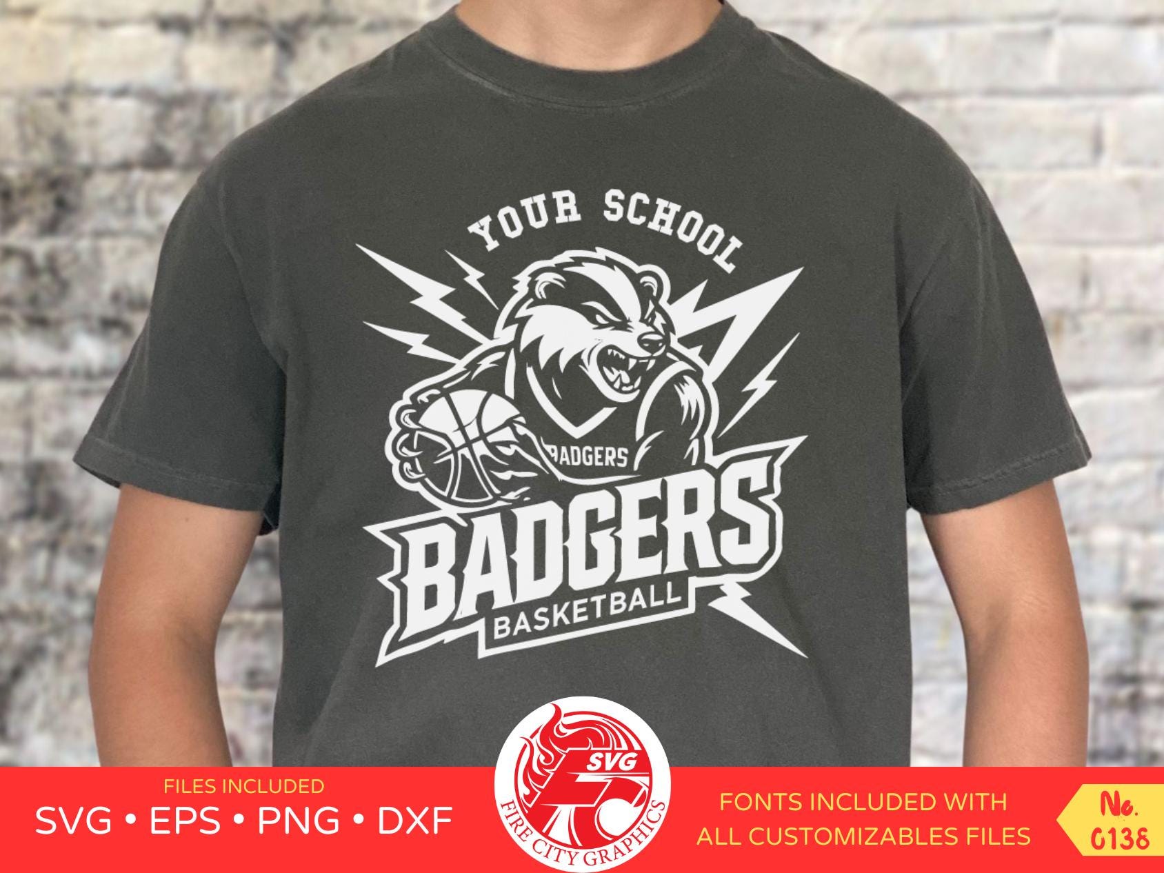 Badgers Basketball Customizable SVG, Badgers Custom Team SVG ...