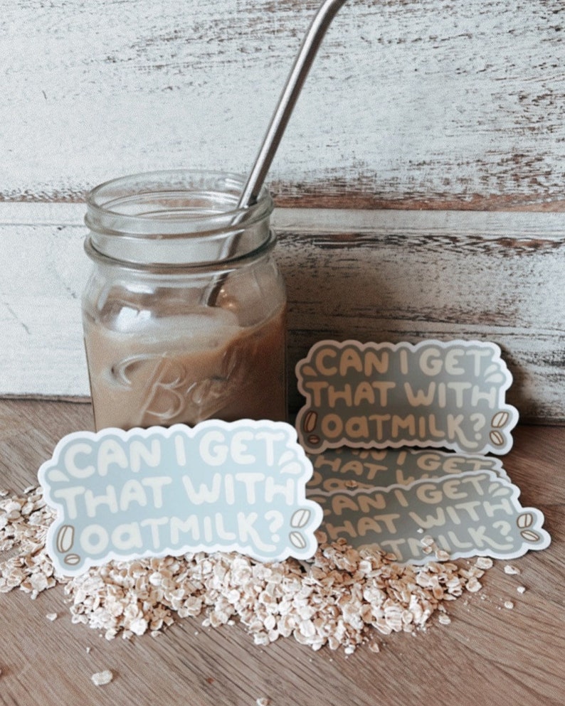 Oatmilk Sticker - Etsy