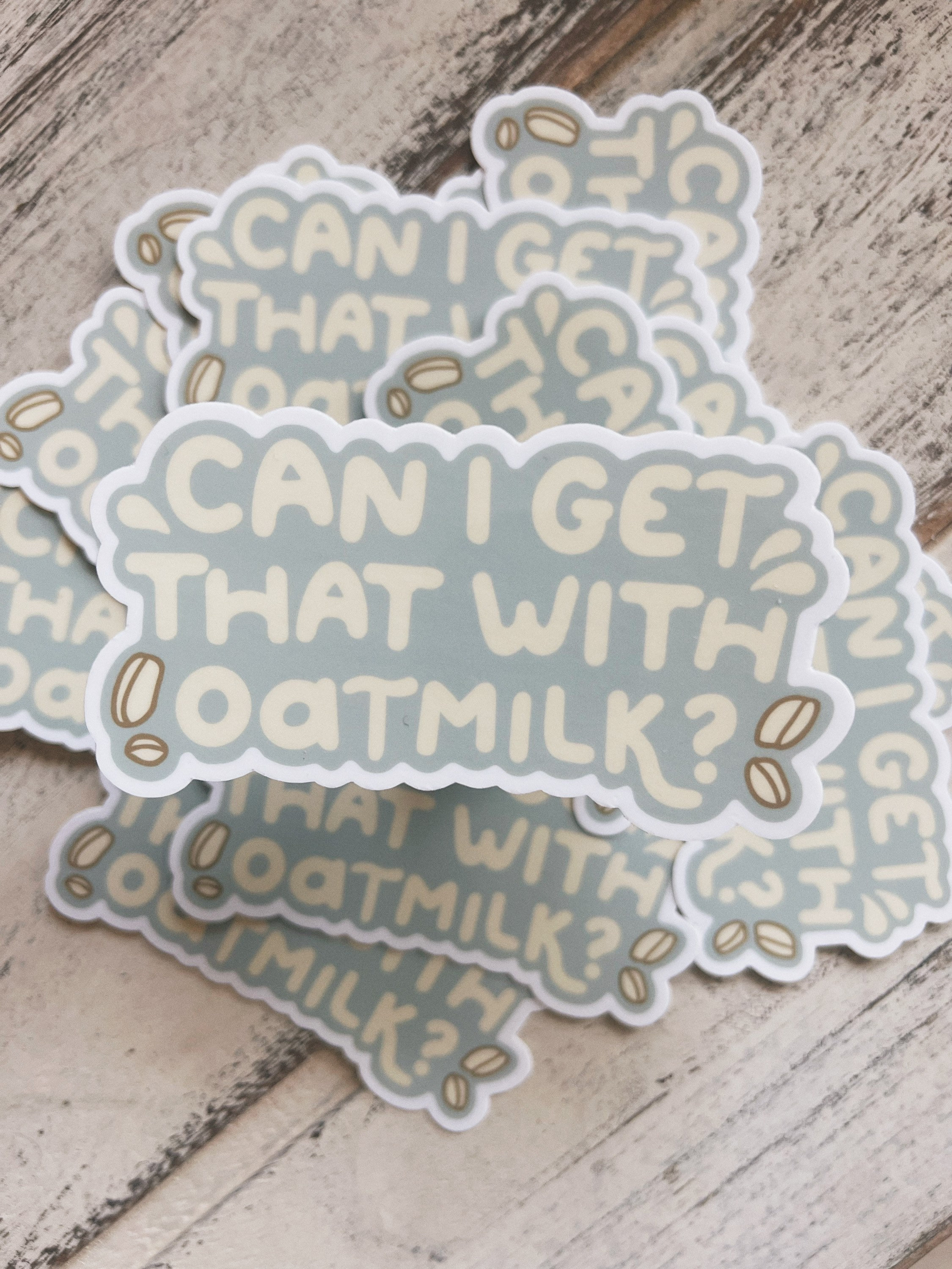 Oatmilk Sticker - Etsy