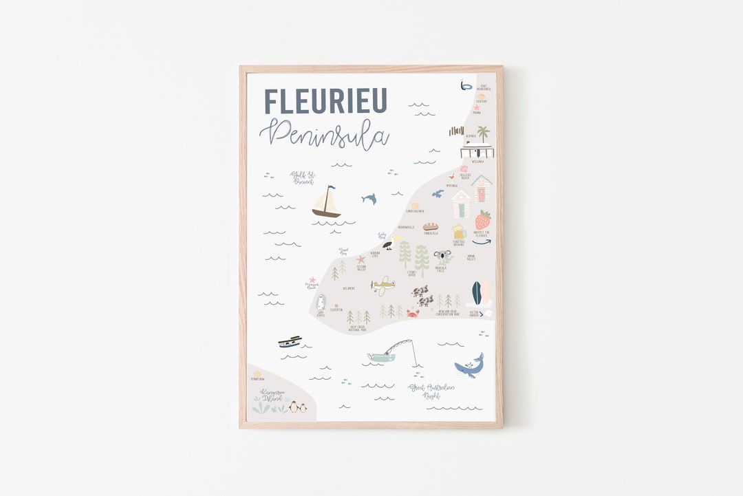 Fleurieu Peninsula Map 1, SA - Etsy