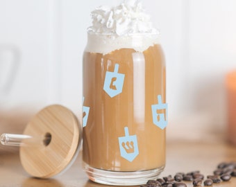 Glass Dreidel Menorah - Etsy