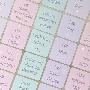Positive Affirmation Cards Daily Affirmations Mindfulness - Etsy