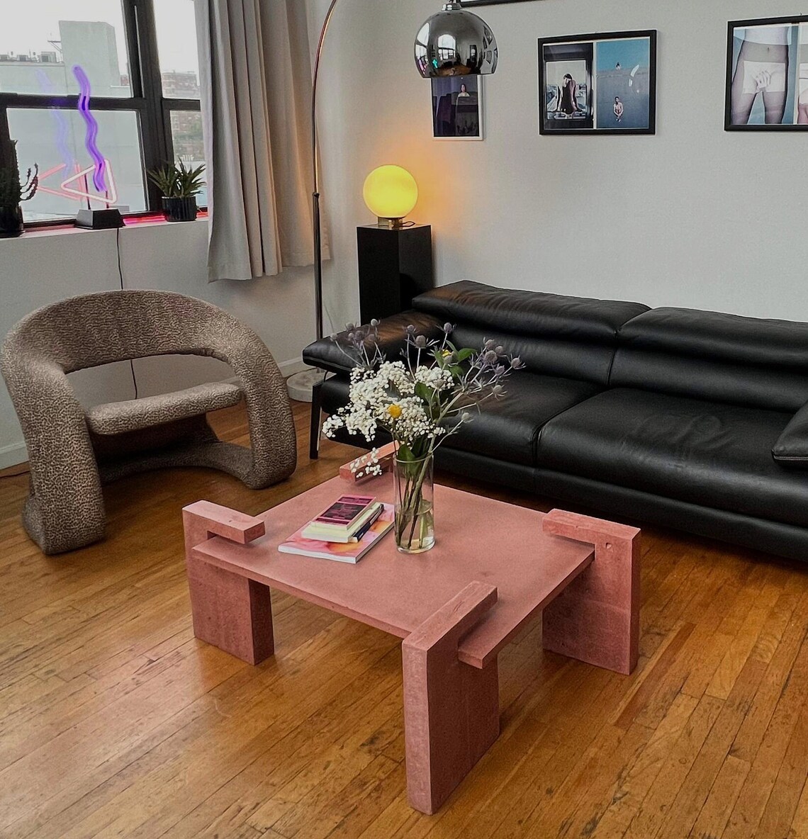 Leo Coffee Table in Coral - Etsy