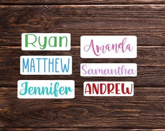 CUSTOM Vinyl Decals (name, Word, Labels, Organization) - Etsy