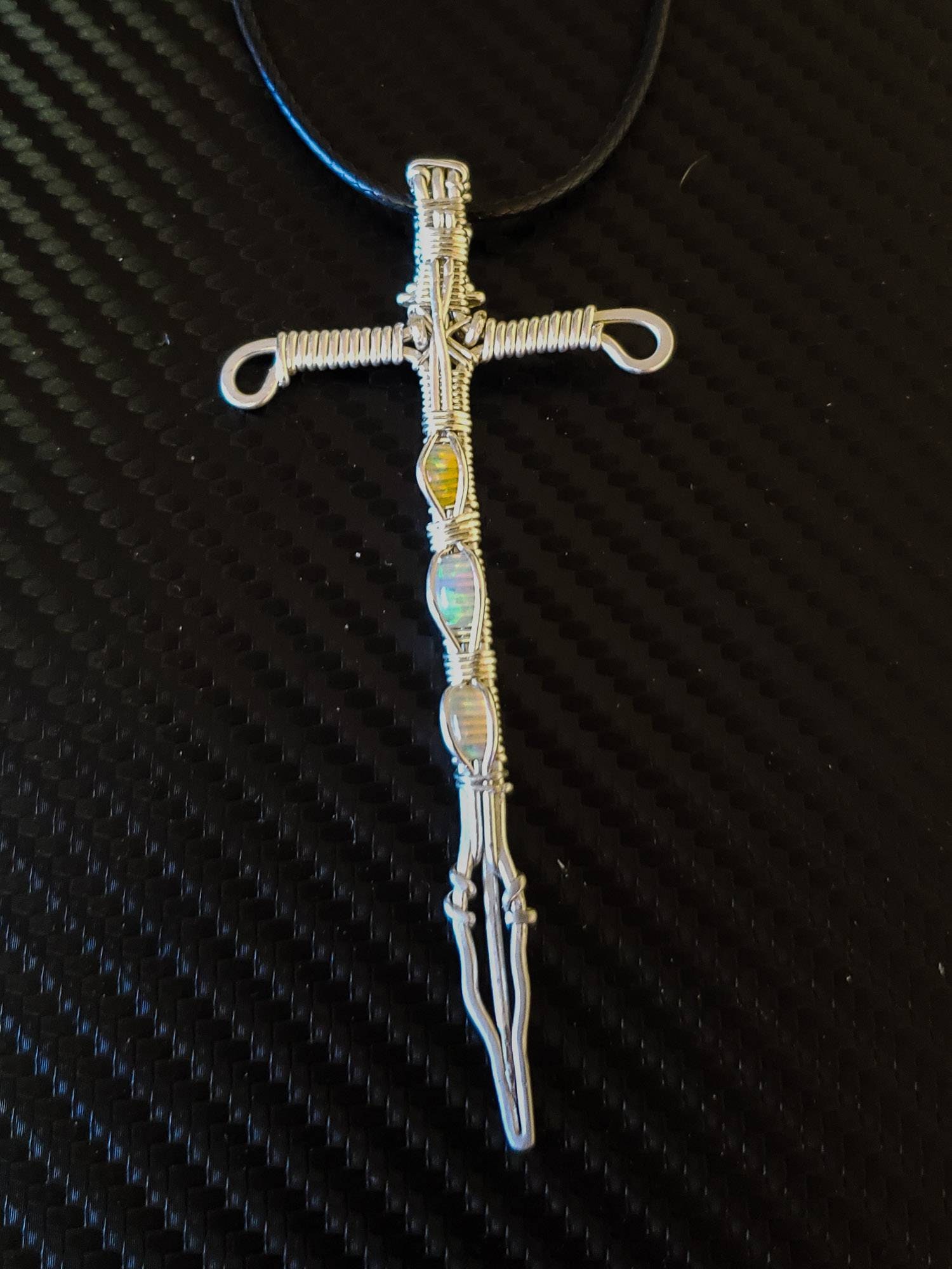 The Crusader Opal Sword Pendant - Etsy