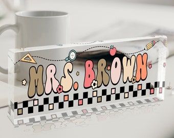 Personalized Teacher Gifts, Desk Name Plate, Teacher Name Sign ...