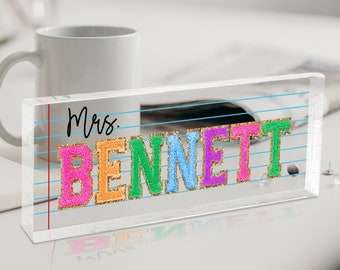 Custom Teacher Sign, Teacher Desk Name Plate, Classroom Decor, Teacher ...