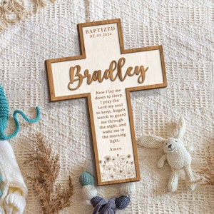 Personalized Baby Cross Sign, Baptism Gift, Baby Girl Gift, Christening ...