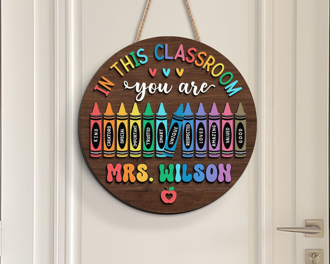 Personalized 3D Teacher Door Hanger, in This Classroom You Are Teacher ...