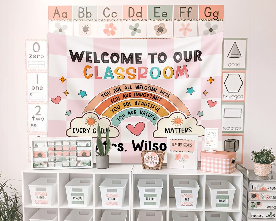 Classroom Tapestry, Back to School Gift for Teacher, Welcome Classroom ...