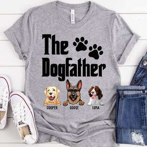 Personalized the Dogfather Shirt Custom Fathers Day Gifts for - Etsy