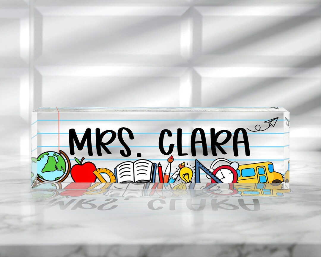 Custom Teacher Desk Name, Teacher Gifts, Personalized Gift for Teacher ...