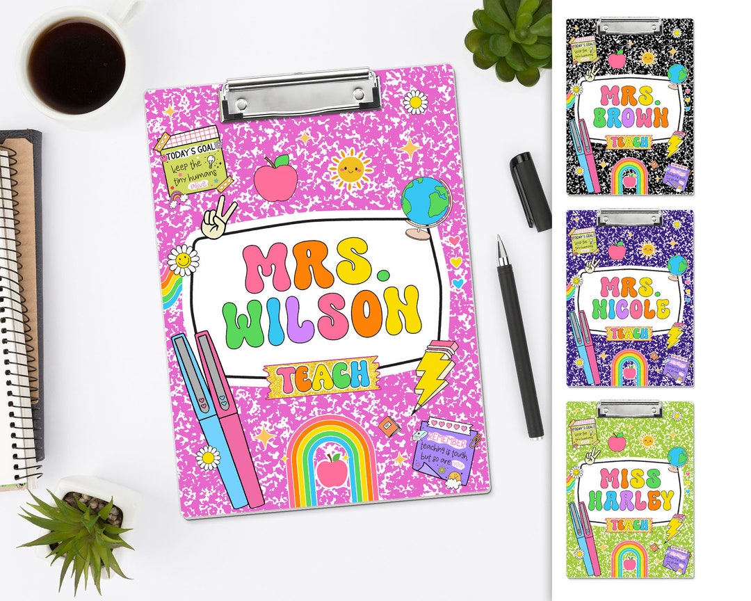 Personalized Back to School Teacher Gifts, Custom Clipboard With ...