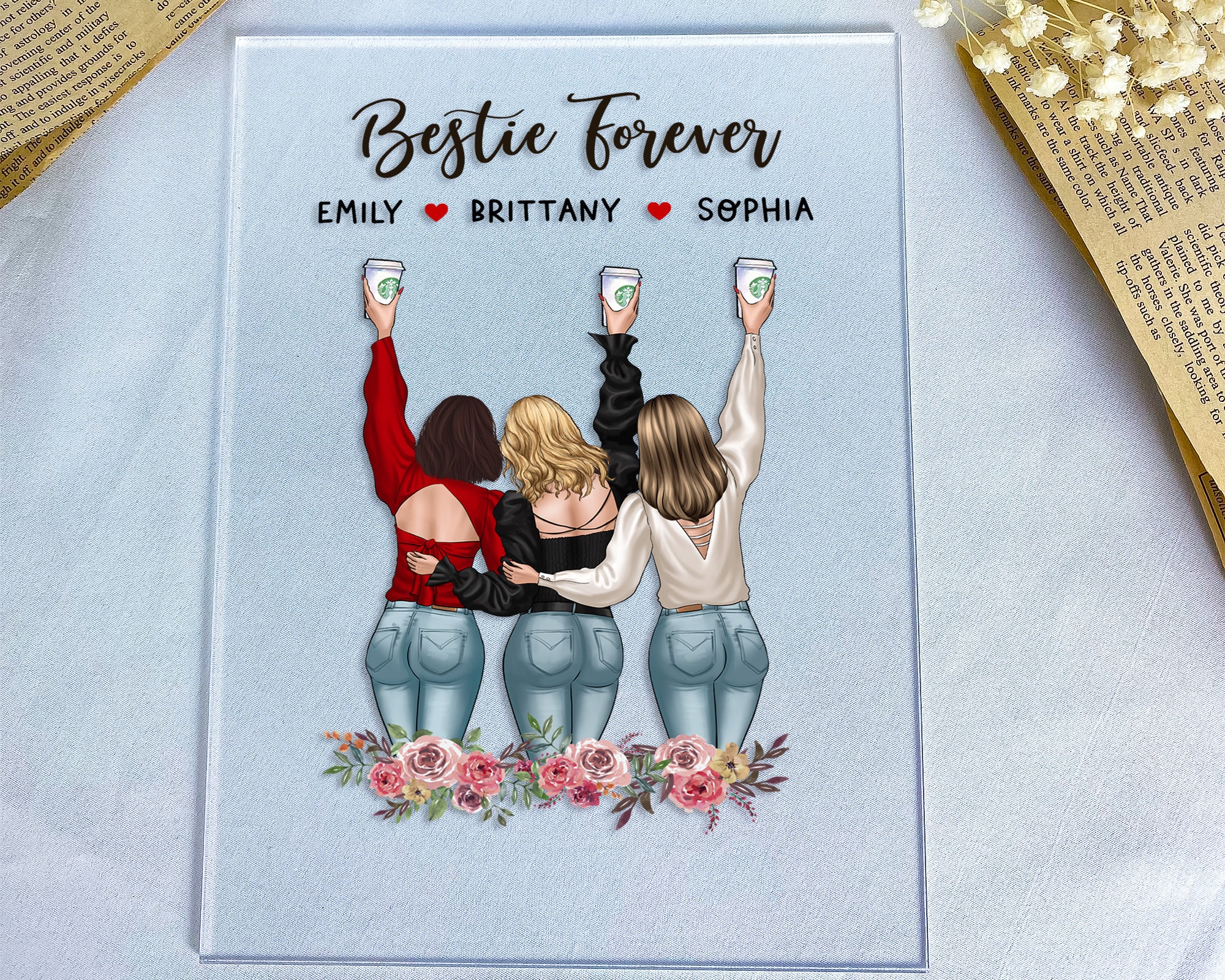 Personalized Best Friend Acrylic Plaque, Custom Bestie Gifts, BFF Best ...