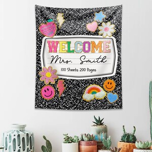 Personalized Teacher Classroom Tapestry: Custom Composition Book Banner ...
