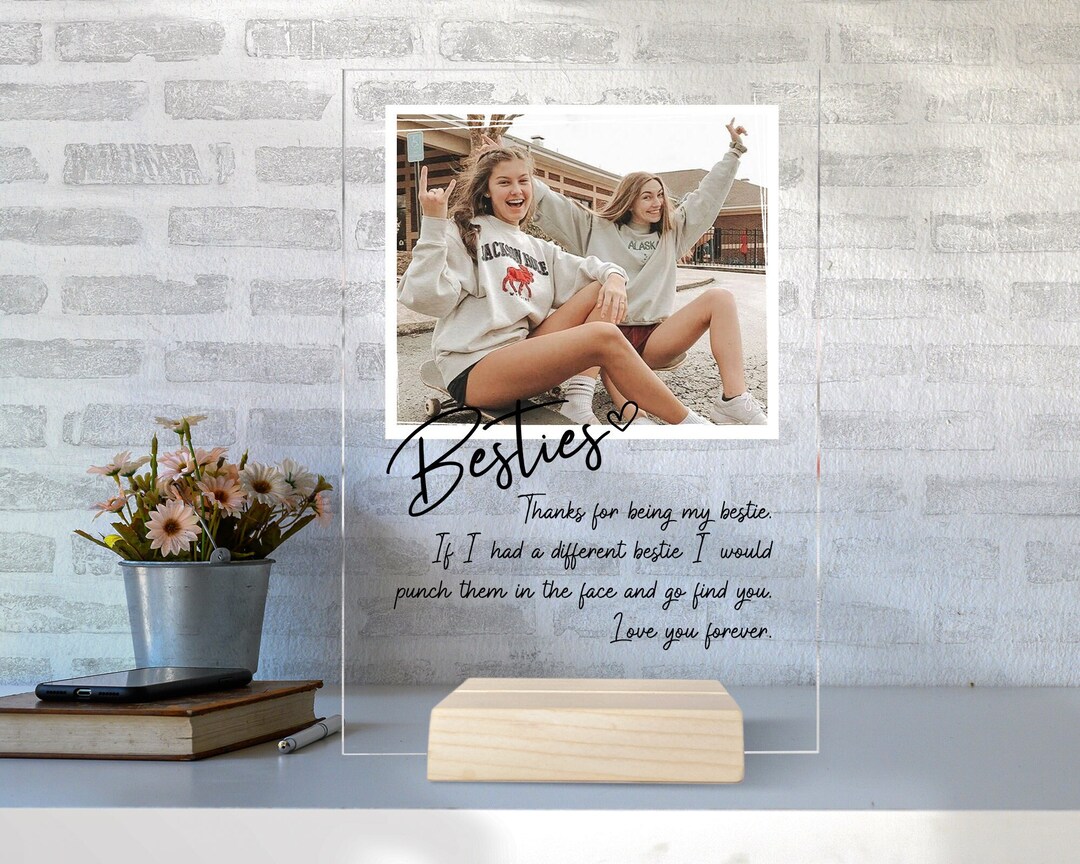 Personalized Best Friend Acrylic Plaque, Bestie Photo Custom Acrylic ...