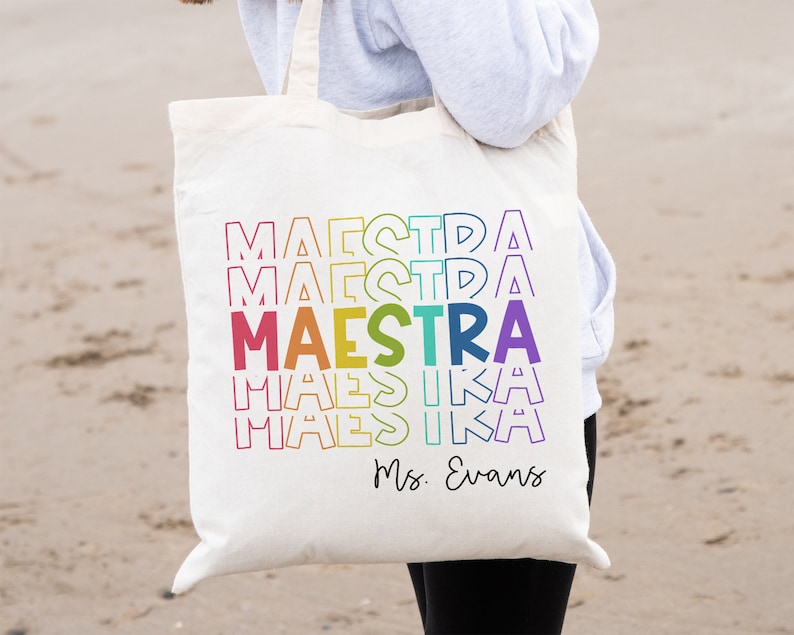 Maestra Gifts Spanish Teacher Gifts Maestra Tote Bag - Etsy