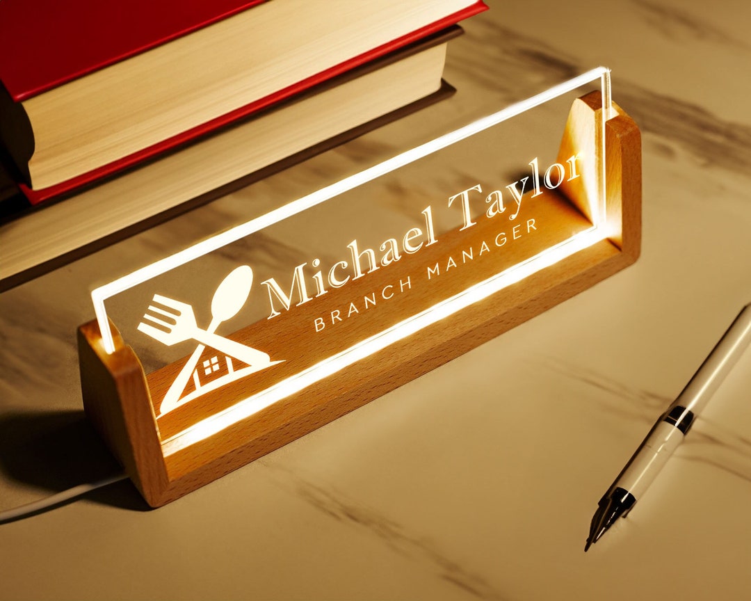 Personalized Desk Name Plate, Desk Name Sign, Gift for Boss, Custom ...