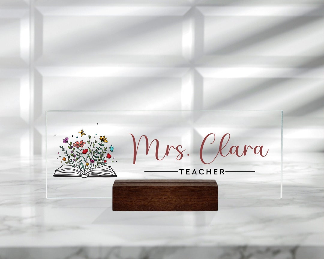 Teacher Appreciation Gift, Custom Teacher Sign, Teacher Desk Name Plate ...