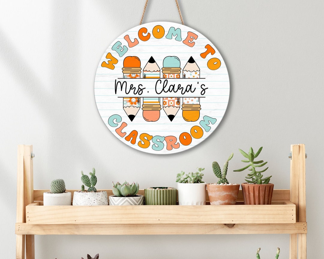 Personalized Teacher Door Sign Teacher Door Hanger Teacher - Etsy