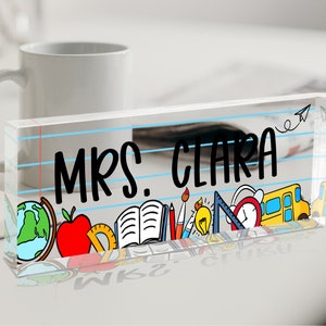 Custom Teacher Desk Name, Teacher Gifts, Personalized Gift for Teacher ...