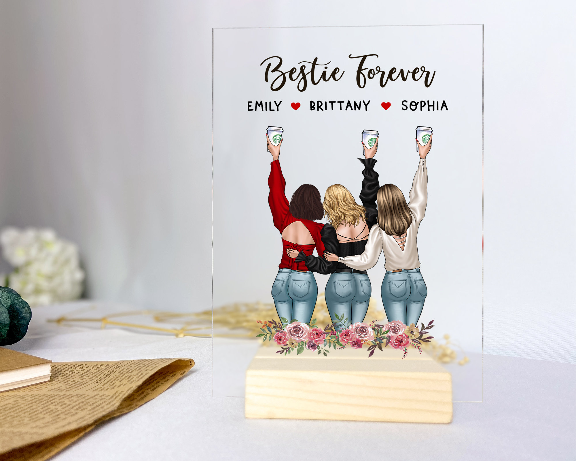 Personalized Best Friend Acrylic Plaque, Custom Bestie Gifts, BFF Best ...