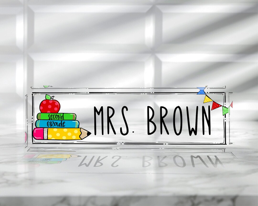 Custom Teacher Gifts, Teacher Desk Name Plate, Teacher Appreciation ...