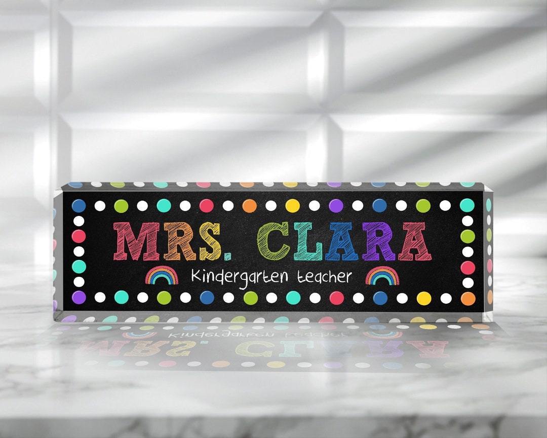 Personalized Teacher Sign Teacher Gifts Teacher Desk Name - Etsy