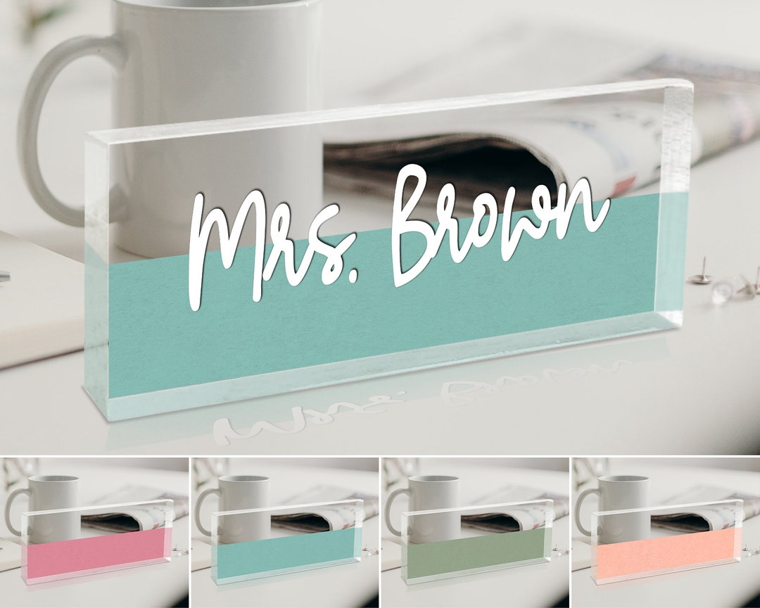 Teacher Desk Name Plate, Custom Teacher Gifts, Teacher Appreciation ...