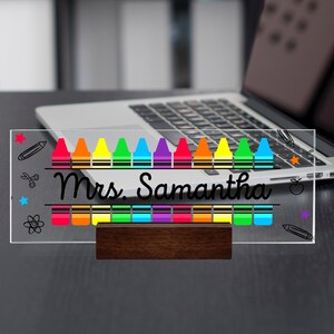 Custom Teacher Sign, Teacher Desk Sign, Teacher Name Plate for Desk ...