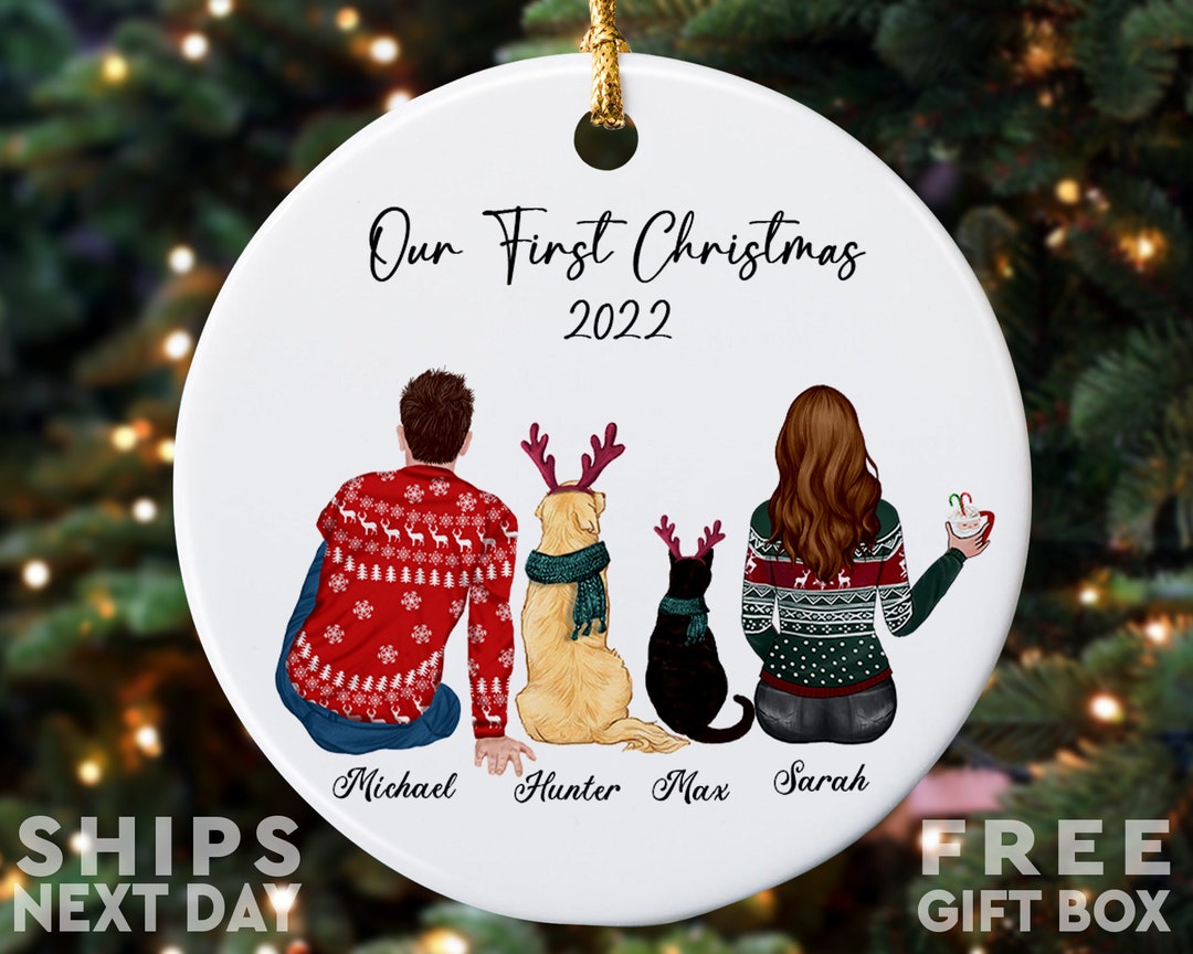 Personalized Our First Family Christmas Ornament, 1st Christmas ...
