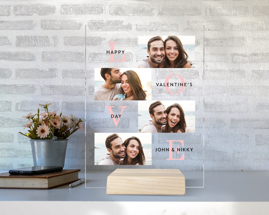 Personalized Couple Photo Acrylic Plaque Valentine's Day - Etsy