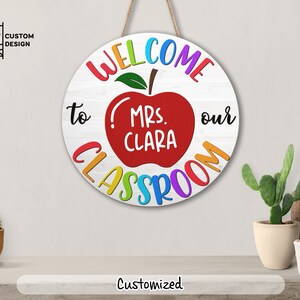 Personalized Teacher Sign Classroom Decor Teacher Welcome - Etsy